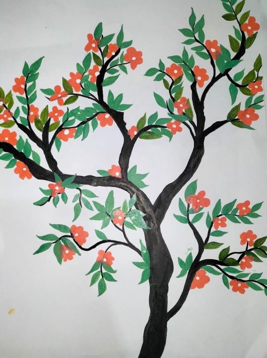 A floral tree - Upoma’s Gallery - Drawings & Illustration, Flowers ...