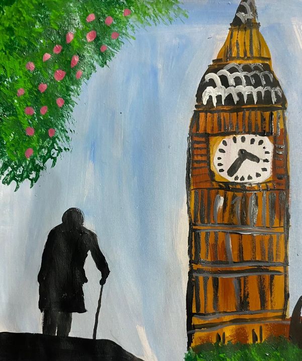 A Gentlemen and the London Palace - Upoma’s Gallery - Drawings & Illustration, People & Figures ...