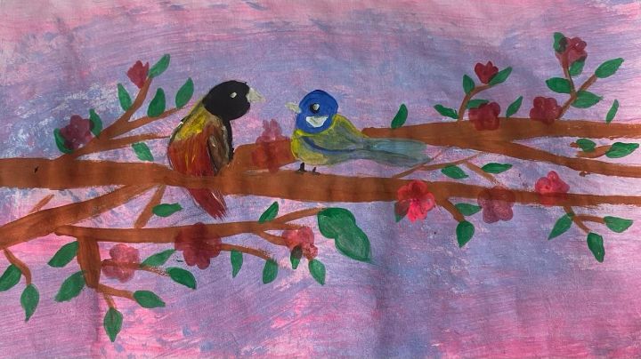 Birds sitting on tree - Upoma’s Gallery - Drawings & Illustration ...