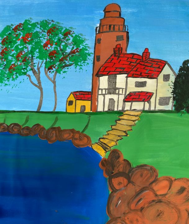 A beautiful house - Upoma’s Gallery - Drawings & Illustration, Buildings & Architecture, World ...