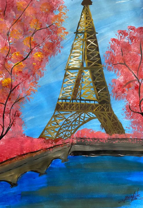 Beautiful Eiffel Tower - Upoma’s Gallery - Drawings & Illustration, Buildings & Architecture ...