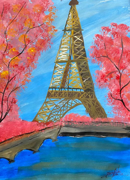 Beautiful Eiffel Tower - Upoma’s Gallery - Drawings & Illustration, Buildings & Architecture ...