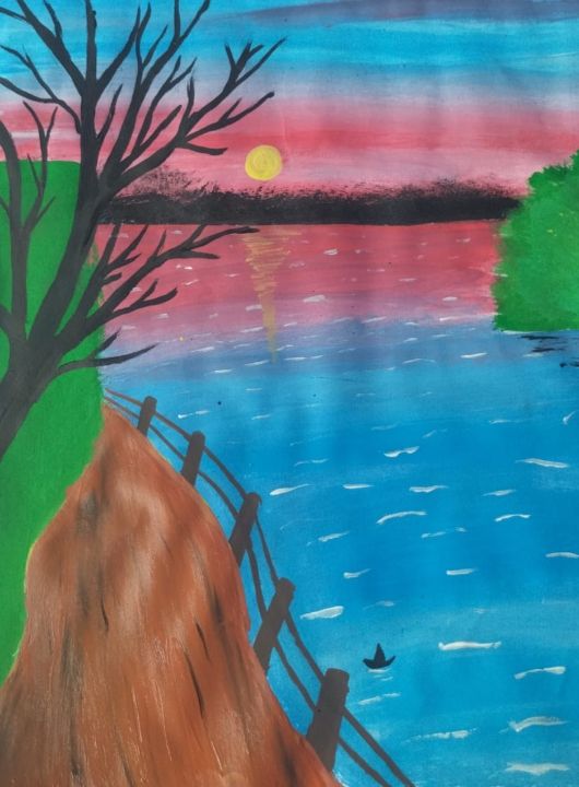Beautiful view painting - Upoma’s Gallery - Drawings & Illustration ...