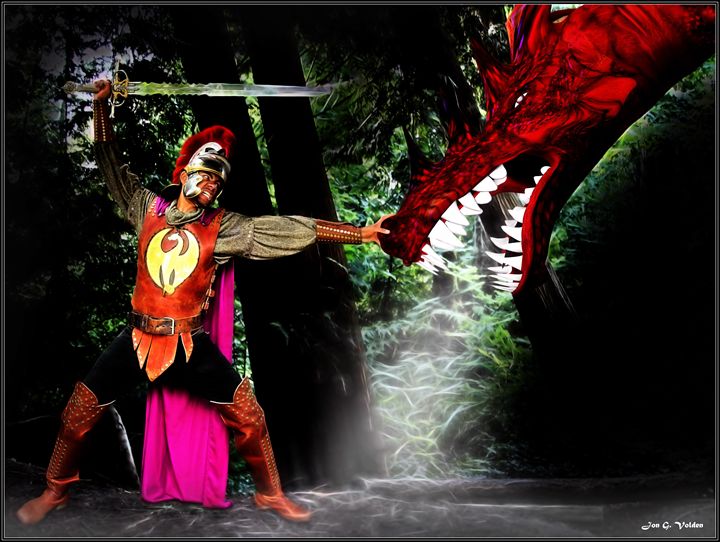 To Subdue A Dragon - DunJon Fantasy Art - Paintings & Prints, Fantasy ...