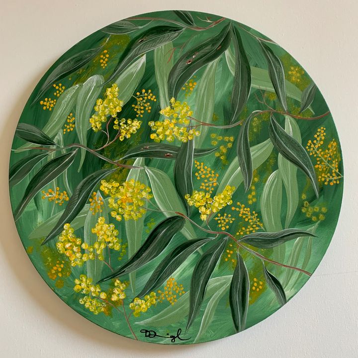 Wattle Gum Delight - Deidre Seigel - Paintings & Prints, Flowers ...