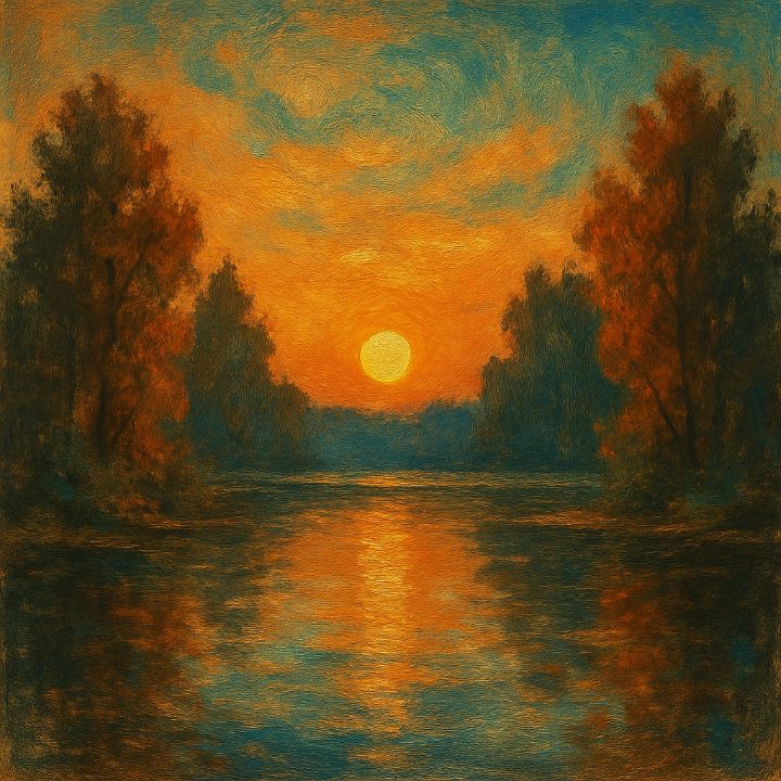 Setting Sun - Eryc - Digital Art & AI, Abstract, Color - ArtPal