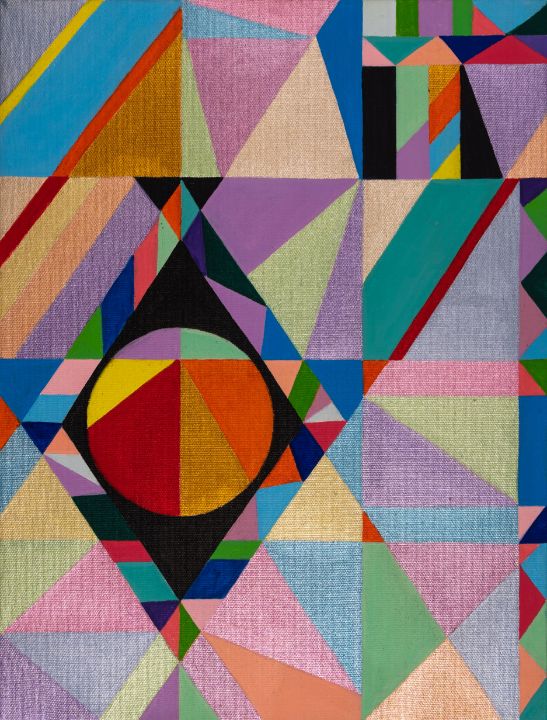 Handmade abstract geometric painting - Faces Studio - Photography ...