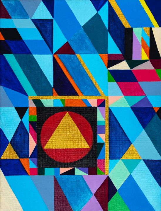 Handmade abstract geometric painting - Faces Studio - Photography ...