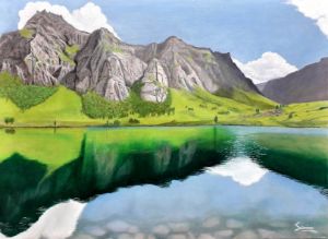 Upper Kachura Lake, Gilgit Baltistan - Samina Nasir - Paintings ...