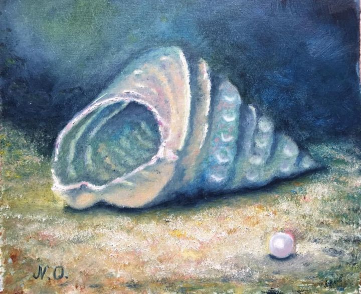 The pearly shell 2 (2020) - Nataliia's Art Gallery - Paintings & Prints ...