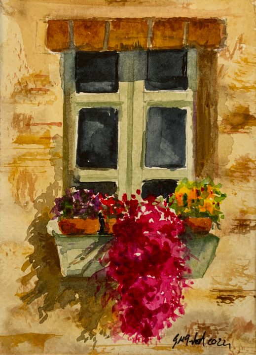 Loose Water-colour Window - Gillian McIntosh - Drawings & Illustration ...