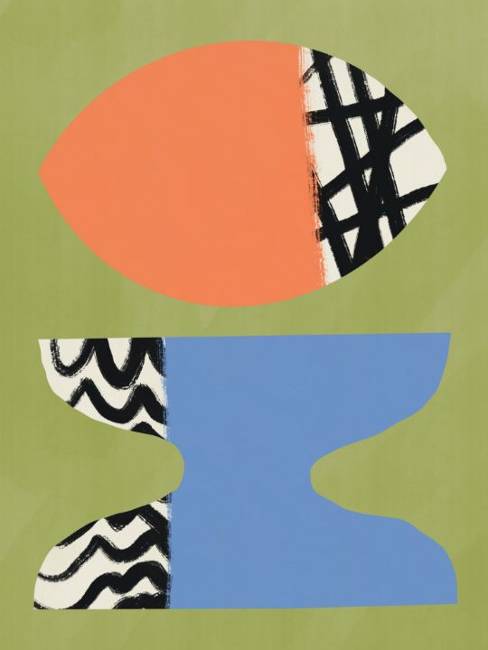 Minimal Abstract forms 03 - Little dean - Paintings & Prints, Abstract ...