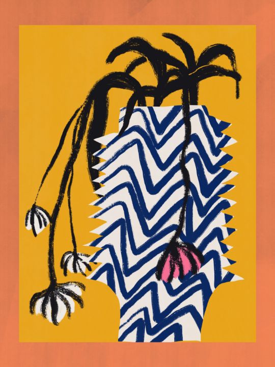 Boho still life with vase - Little dean - Paintings & Prints, Still ...