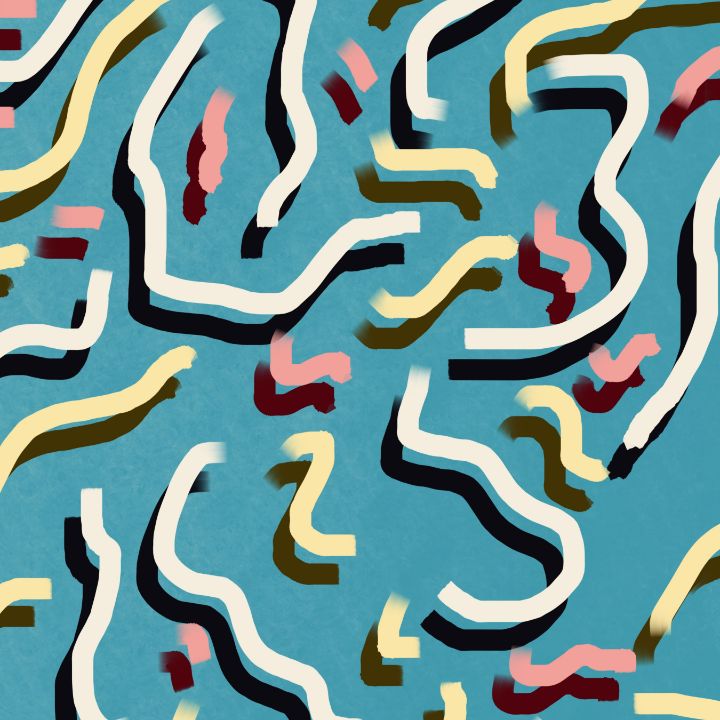 Colorful pastel ribbons - Little dean - Paintings & Prints, Abstract ...