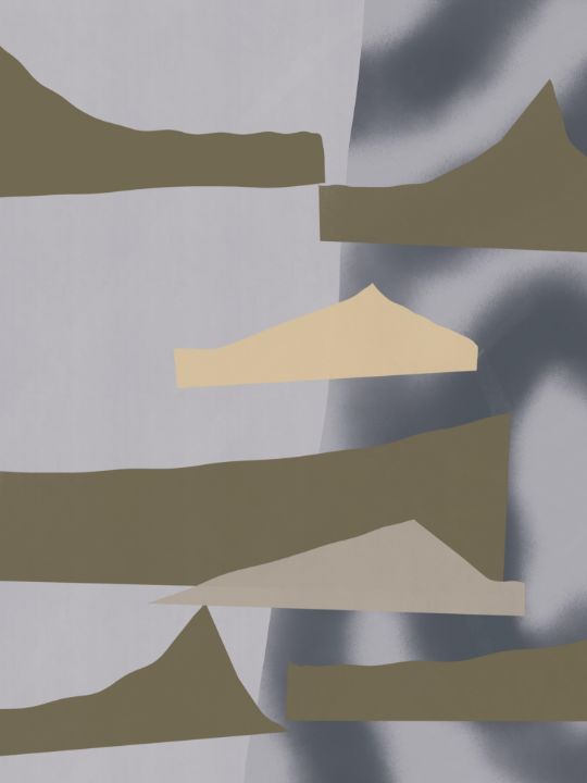 Gray collage 02 - Little dean - Paintings & Prints, Abstract, Geometric ...