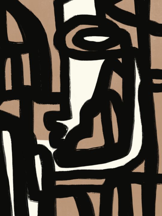 Bold brush line art 02 - Little dean - Paintings & Prints, Abstract ...