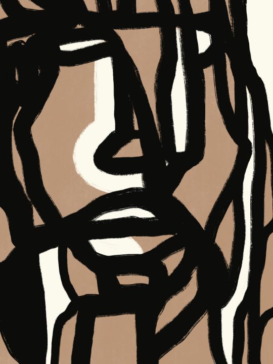 Bold brush line art 04 - Little dean - Paintings & Prints, Abstract ...