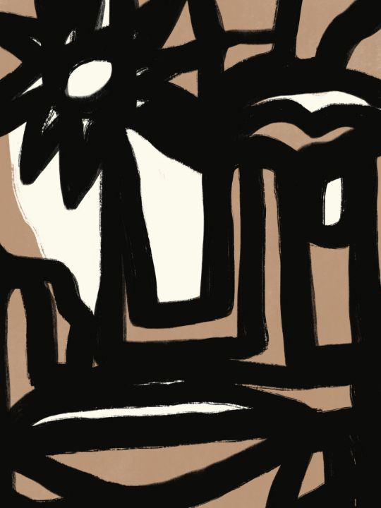 Bold brush line art 05 - Little dean - Paintings & Prints, Abstract ...