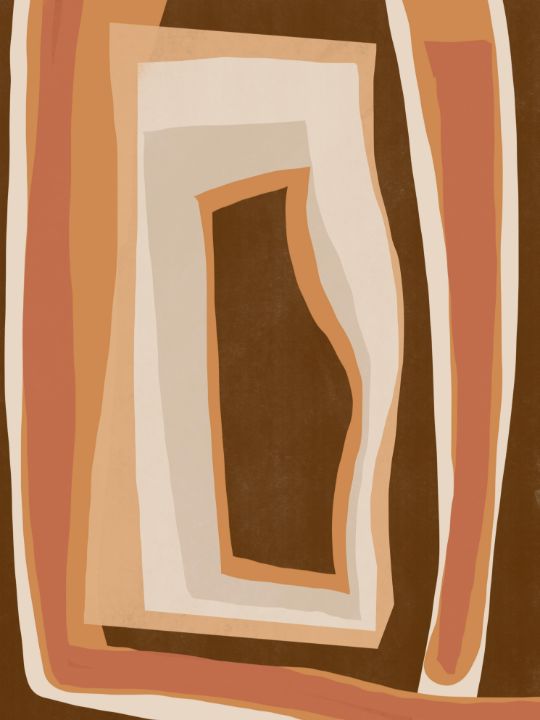 Abstract geometric in brown 02 - Little dean - Paintings & Prints ...