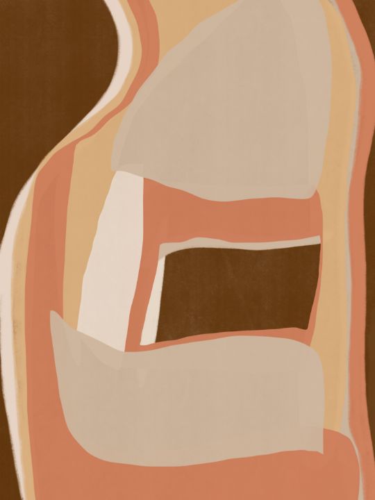 Abstract geometric in brown 03 - Little dean - Paintings & Prints ...