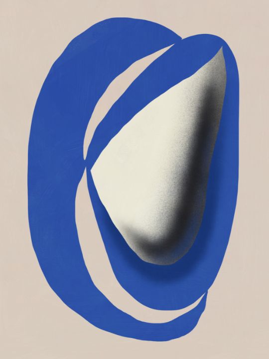 Liquid cobalt blue abstraction - Little dean - Paintings & Prints ...