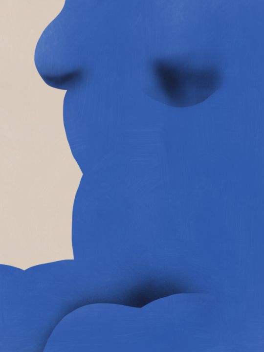 Cobalt blue nude close up - Little dean - Paintings & Prints, People ...