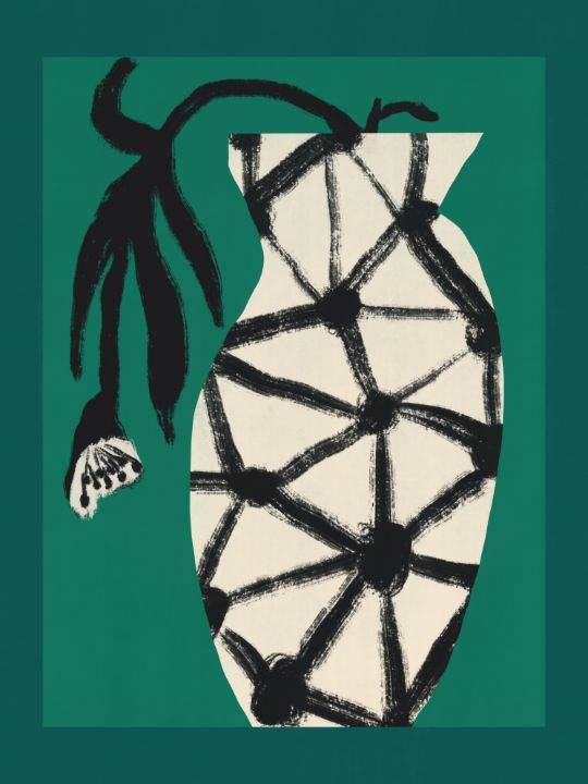 Still life with black and white vase - Little dean - Paintings & Prints ...