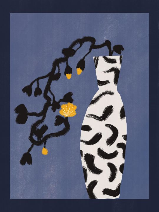 Still life with yellow floral - Little dean - Paintings & Prints, Still ...