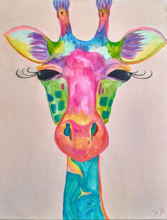Boho Giraffe - LifesongArts - Paintings & Prints, Animals, Birds ...