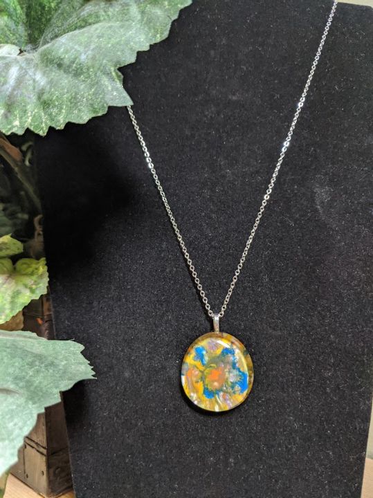 Yellow Turquoise & Pink Oval - Sandi's Artistic Impressions - Jewelry ...