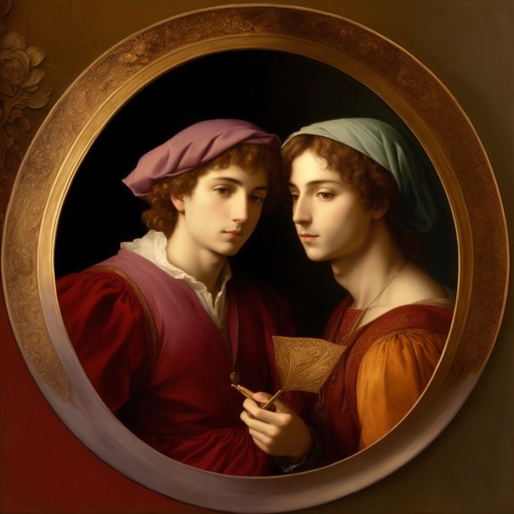 Self portrait with a friend - Architect - Paintings & Prints, People ...