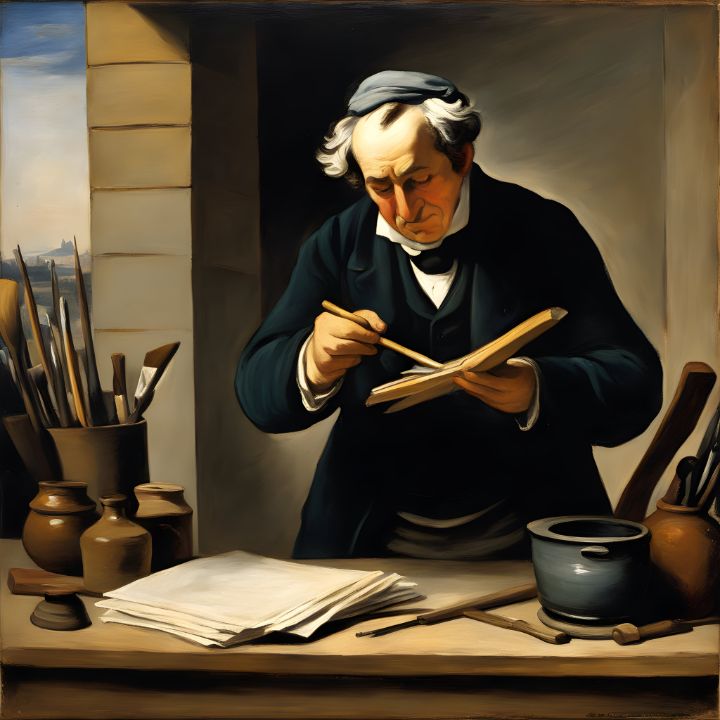 A sculptor during work - Architect - Paintings & Prints, People ...