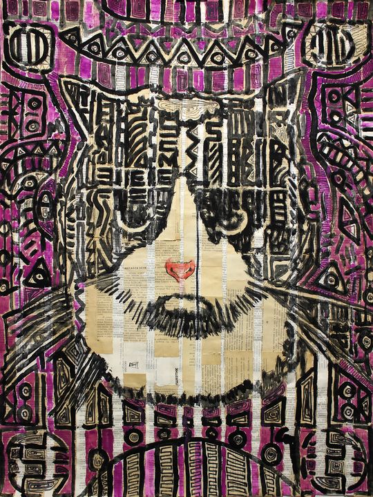 Office Cat. (2019) - Marat Cherny - Paintings & Prints, Animals, Birds ...