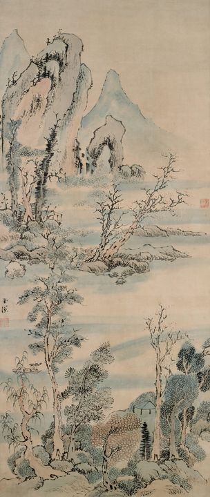 Ike Gyokuran~Quiet Pleasure near a V - Classical art - Paintings ...