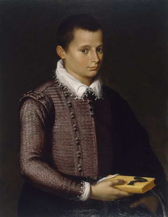 Italian~Portrait of a Boy Holding a - Classical art - Paintings ...