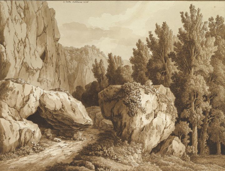 Jacob Philipp Hackert~A Rocky Landsc - Classical art - Paintings ...