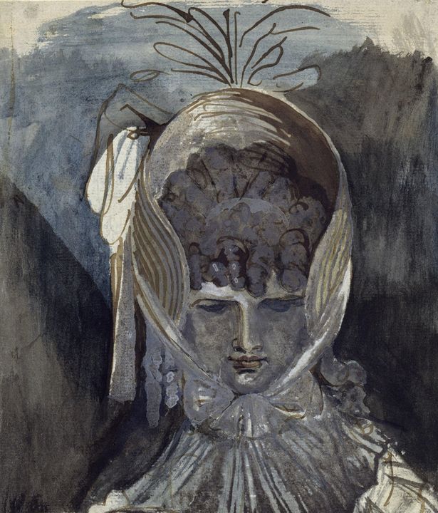 Henry Fuseli~Bust Portrait of a Woma - Classical art - Paintings ...