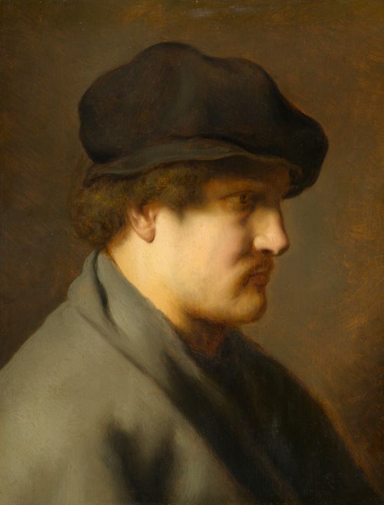 Jan Lievens~Young Man Wearing a Bere - Classical art - Paintings ...