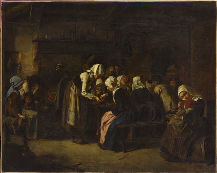 Jean-Baptiste Jules Trayer~Marchande - Classical art - Paintings ...