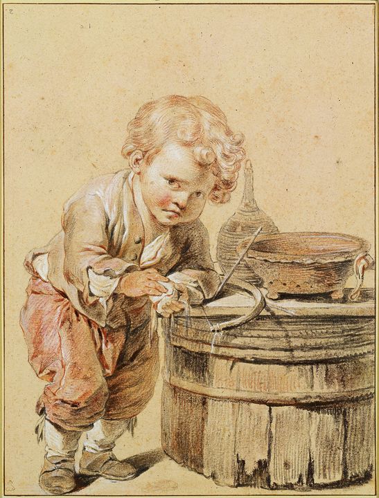 Jean-Batis Geruz~Boy with a Broken E - Classical art - Paintings ...