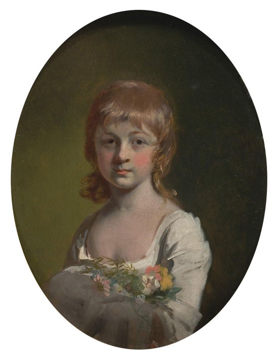 Henry Walton~Girl with a Bouquet of - Classical art - Paintings ...