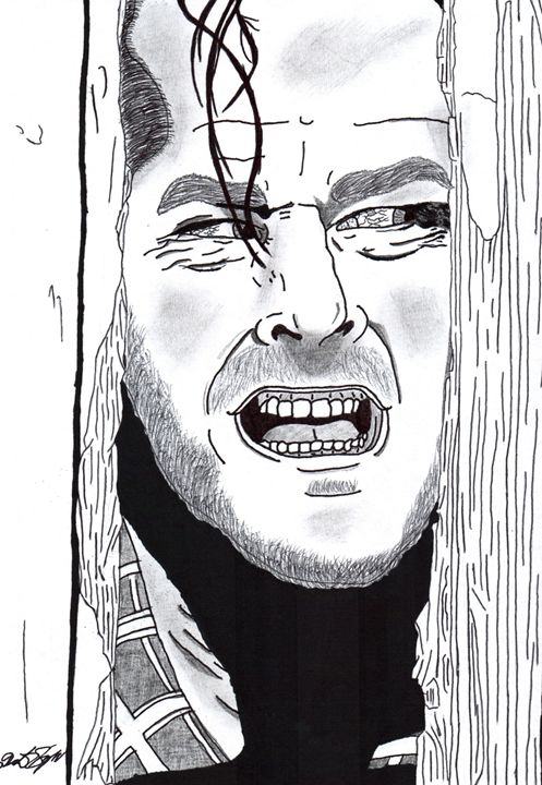 Here's Johnny - D.M.Simpson - Drawings & Illustration, People & Figures ...