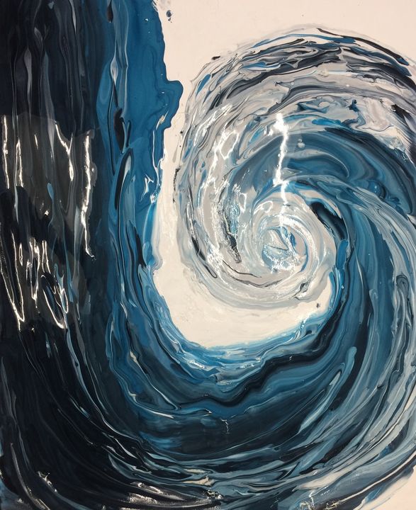 Roll A Wave - Abstract Accents - Paintings & Prints, Abstract, Movement ...