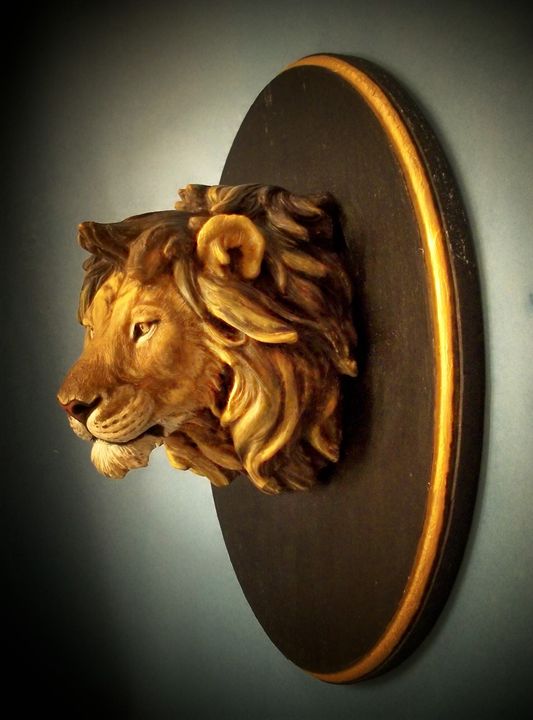Lion head sculpture - Alvar's gallery - Sculptures & Carvings, Animals ...
