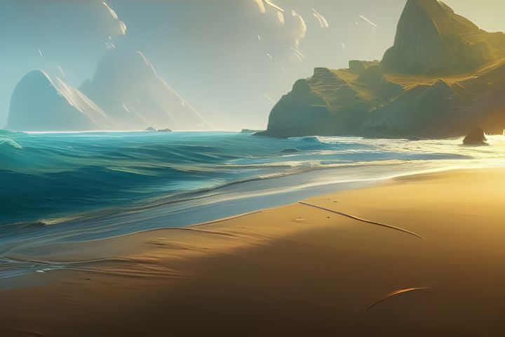 Ocean Seasons #2 - Cambria Rose - Digital Art & AI, Landscapes & Nature ...