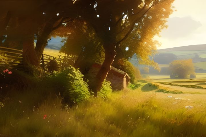 Countryside Impressions #5 - Cambria Rose - Digital Art, Landscapes ...