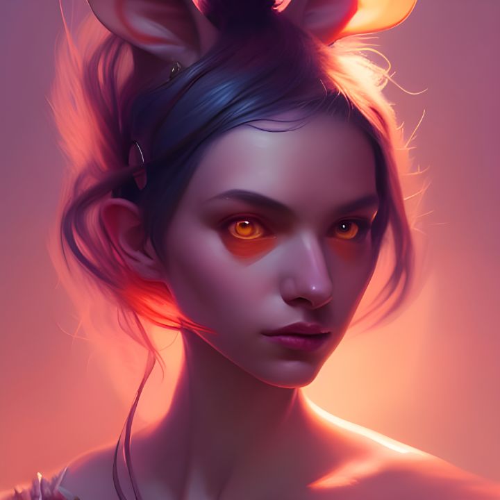 Mouse Girl - Cambria Rose - Digital Art & AI, People & Figures ...