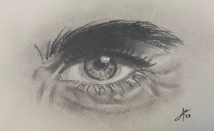 Eye Study Drawing 2 - Ande Imagery - Drawings & Illustration, People ...