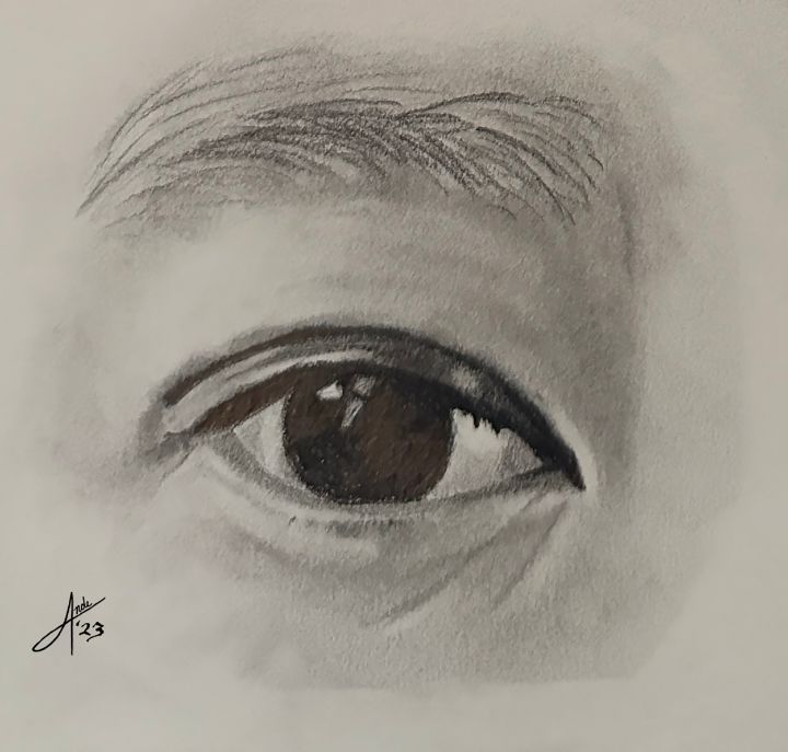 Eye Study Drawing 3 - Ande Imagery - Drawings & Illustration, People ...