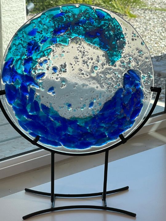 Glass Fusion Ocean Waves - Dezines by Lakota - Glass, Sculptural ...